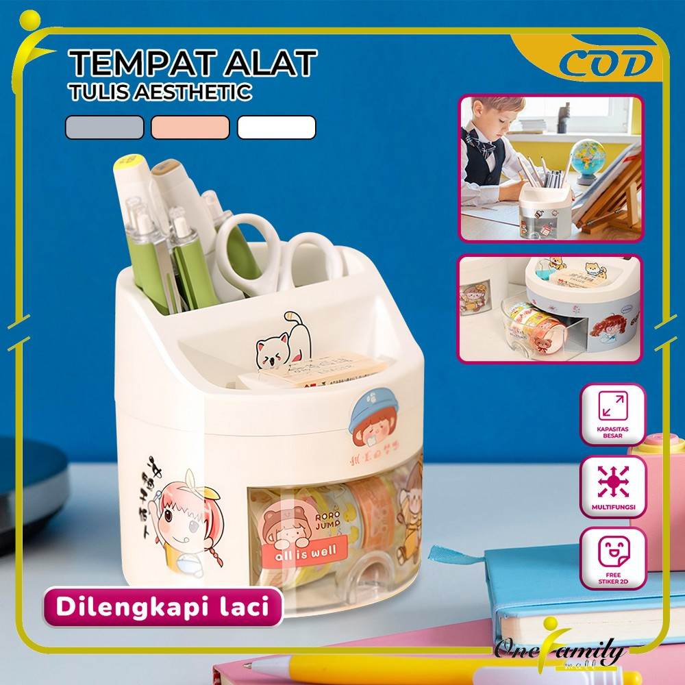 Jual ONE-C970 Tempat Pena dengan Laci Desk Storage Organizer Tempat ...