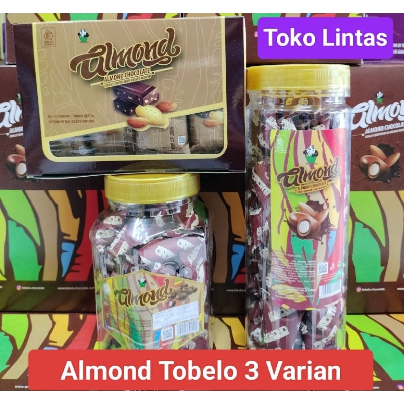 Jual Coklat Kacang Almond Tobelo Cokelat Compound isi Kacang Almond ...