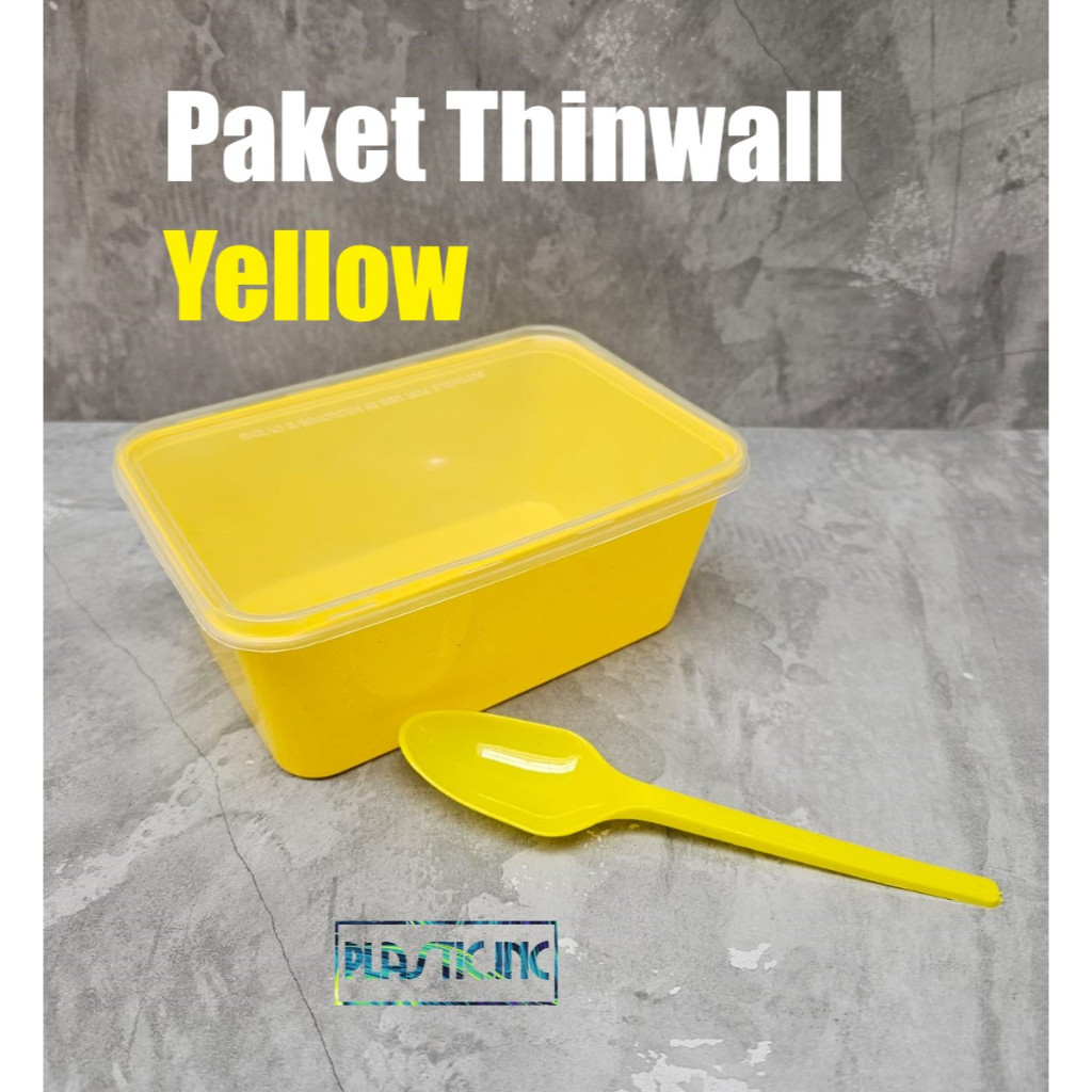 Jual PAKET Thinwall 1000 ml Warna/Box Kotak Plastik Warna/Thinwall ...