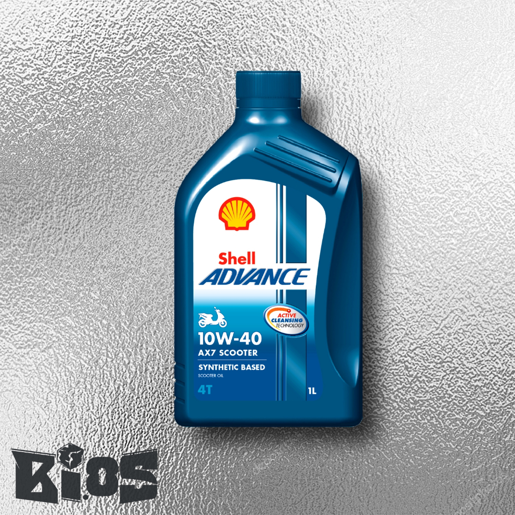 Jual SHELL ADVANCE AX7 SCOOTER 10W-40 10W/40 10W-30 10W/30 JASO-MB 800 ML & 1000 ML 4T OLI MESIN ...