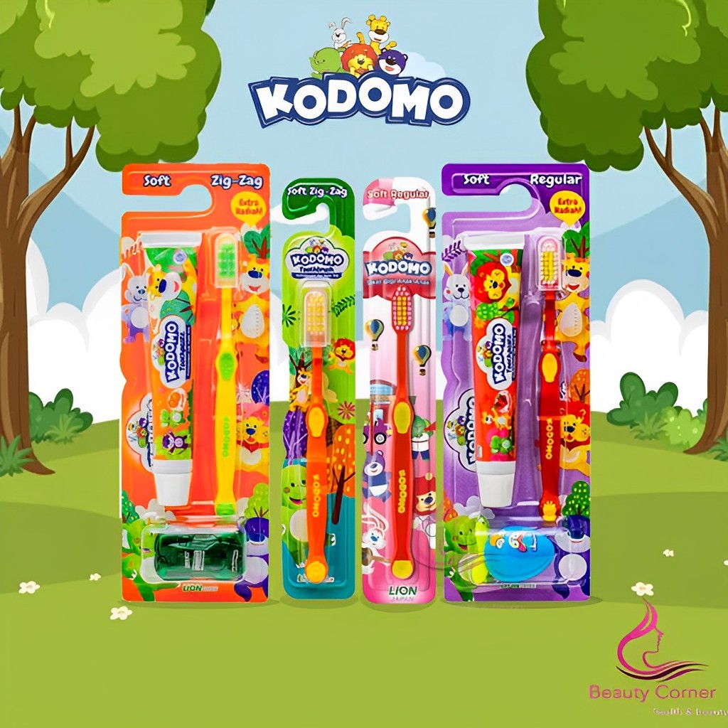Jual Kodomo Tooth Brush Sikat Gigi Anak | 2in1 Tooth Brush Zig Zag Anak Odol Pasta Gigi ...