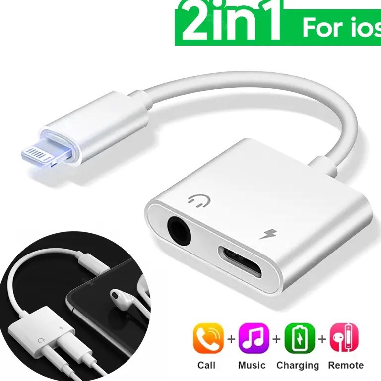 Jual KODE M7H Support Mic Adapter Converter Splitter Lightning to Jack ...