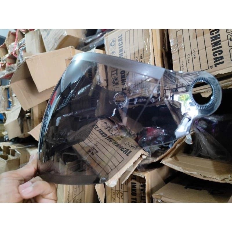 Jual Kaca helem G2 /virtu /jpx /helm jp 5 esa /ARL/ plangi hitam putih ...