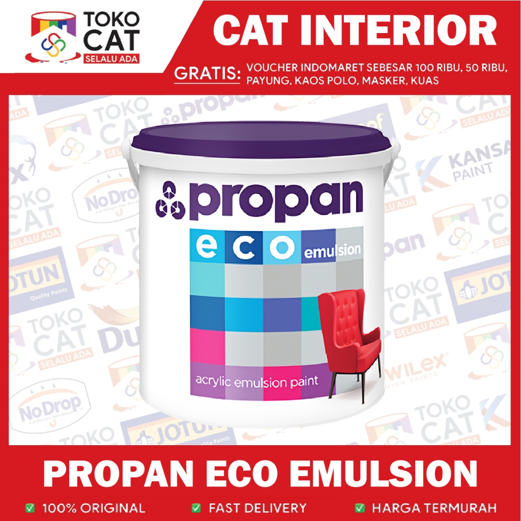 Jual CAT TEMBOK INTERIOR | PROPAN ECO EMULSION WHITE 25 KG | KEMASAN ...