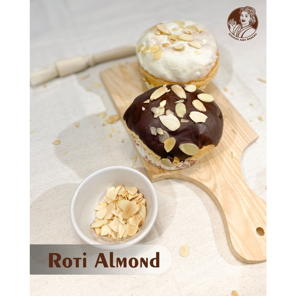 Jual Roti Almond Isi 2 Pcs Rasa Coklat dan Keju Nyonya Ama Bakery ...