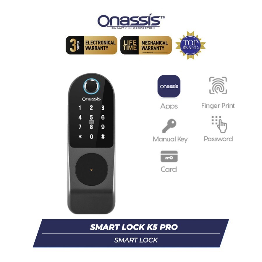Jual ONASSIS SMART LOCK K5 PRO WIFI | Shopee Indonesia