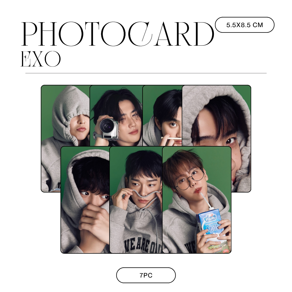 Jual PHOTOCARD EXO SEASONS GREETINGS 2024 (ISI 7 PCS + LAMINASI 2 SISI ...