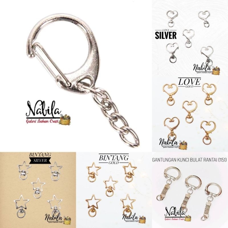 Jual (12pcs) Gantungan kunci gepeng DIY craft bahan craft kerajinan ...