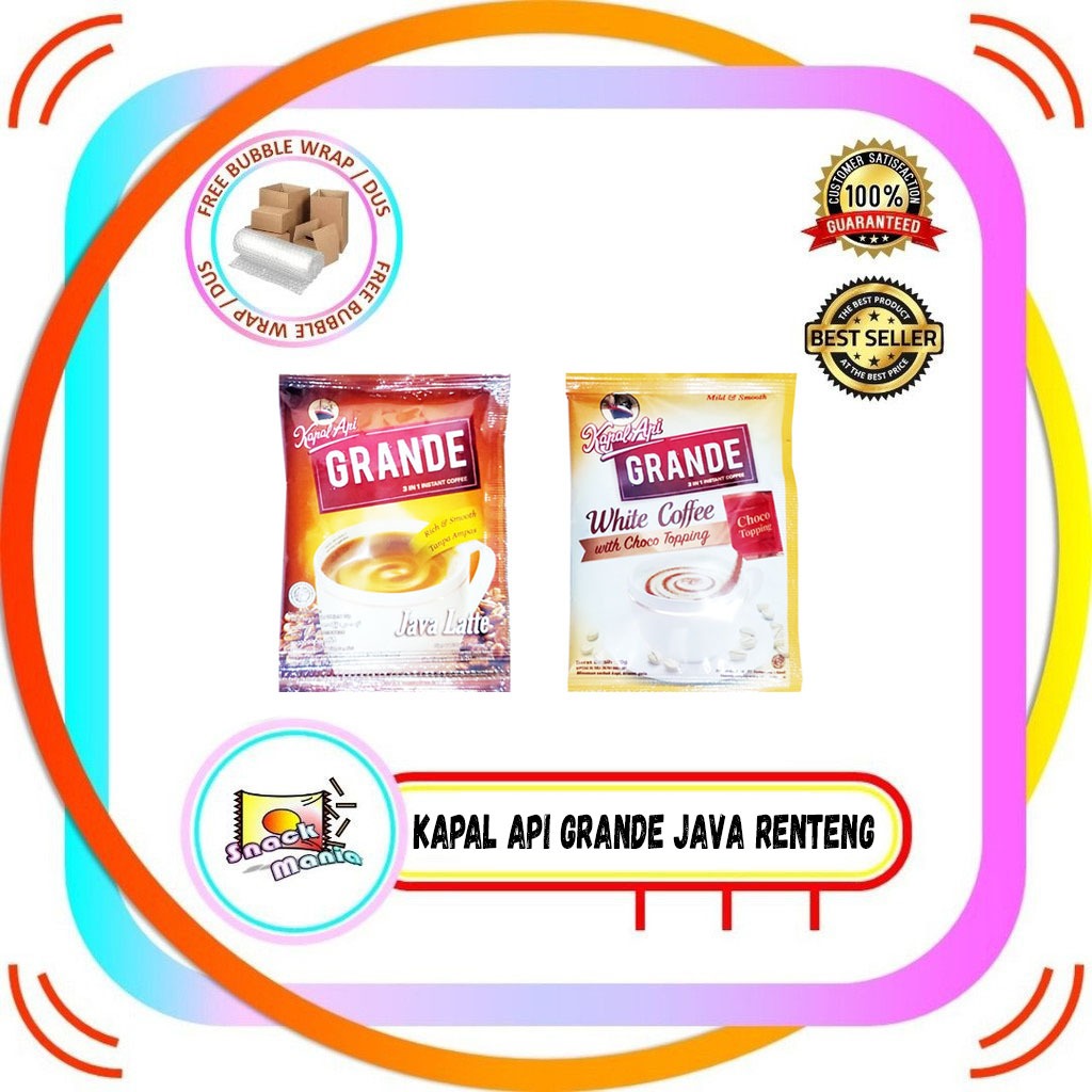 Jual Kapal Api Grande White Coffe - Java Latte Kopi Renceng 10 sachet ...