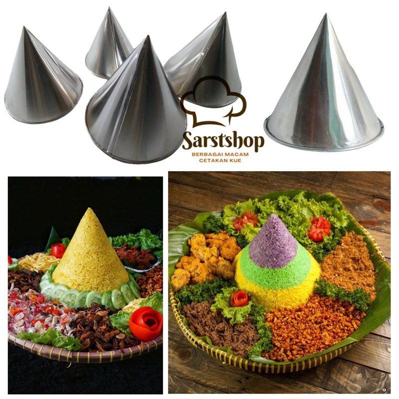 Jual cetakan nasi tumpeng mini set 4 pcs | Shopee Indonesia