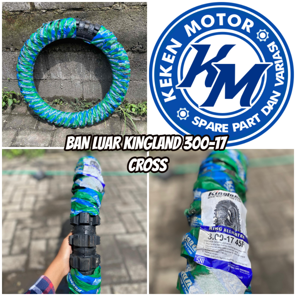 Jual BAN LUAR KINGLAND 250-17, 275-17, 300-17 CROSS NON TUBELESS || BAN LUAR MOTOR CROSS ...