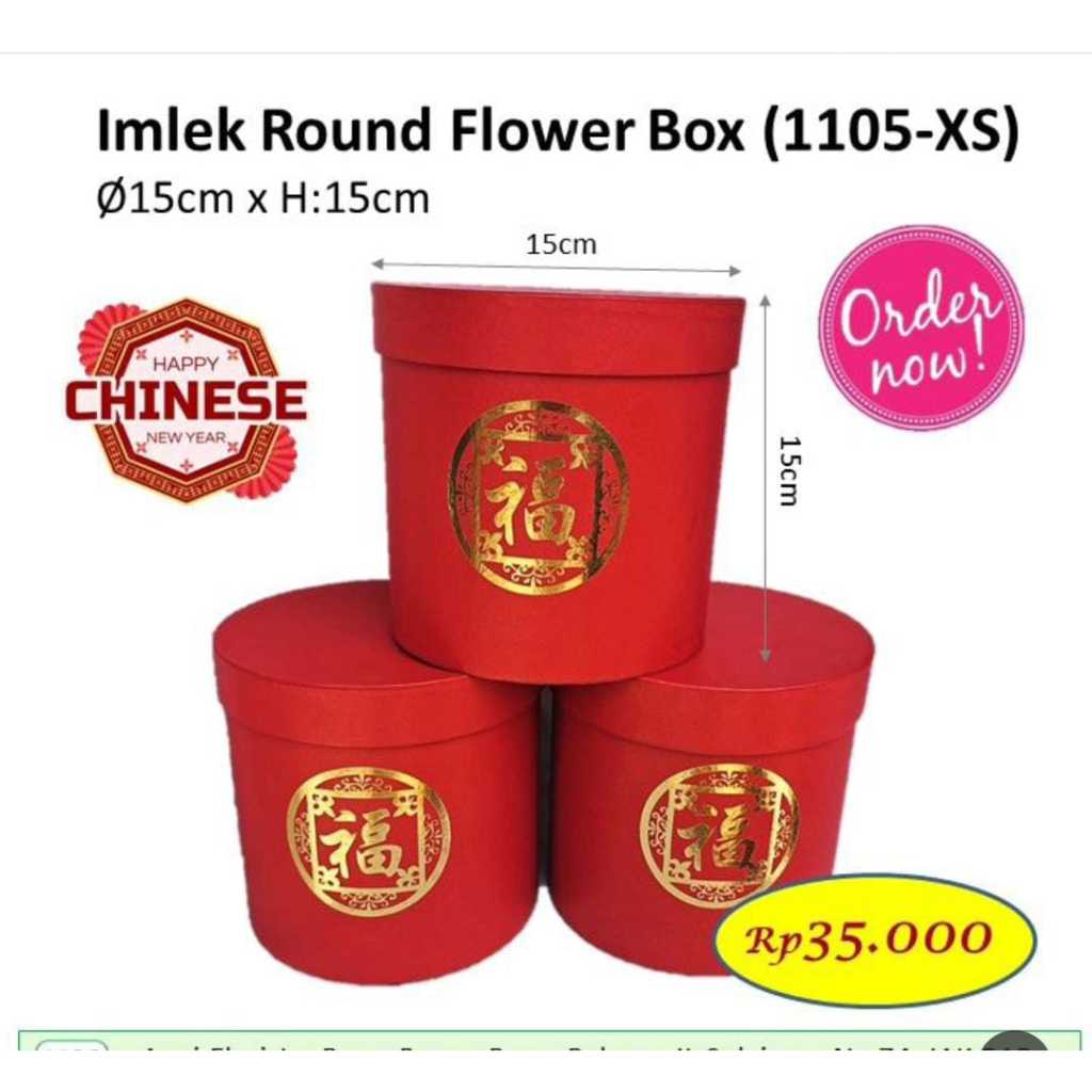 Jual imlek flower Box d15 t15 - box imlek - bloombox derkorasi chinese ...