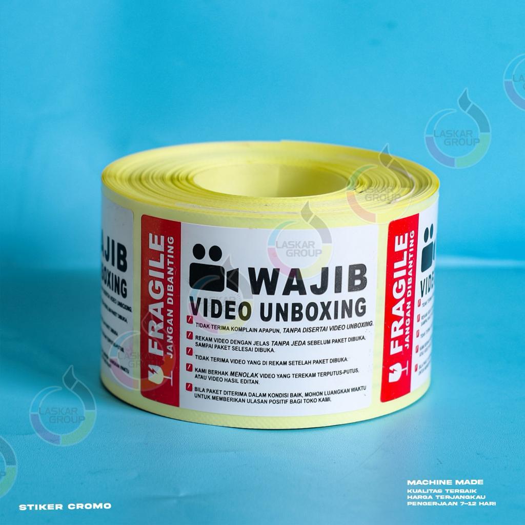 Jual (500pcs) label stiker unboxing, stiker jangan di banting, sticker ...