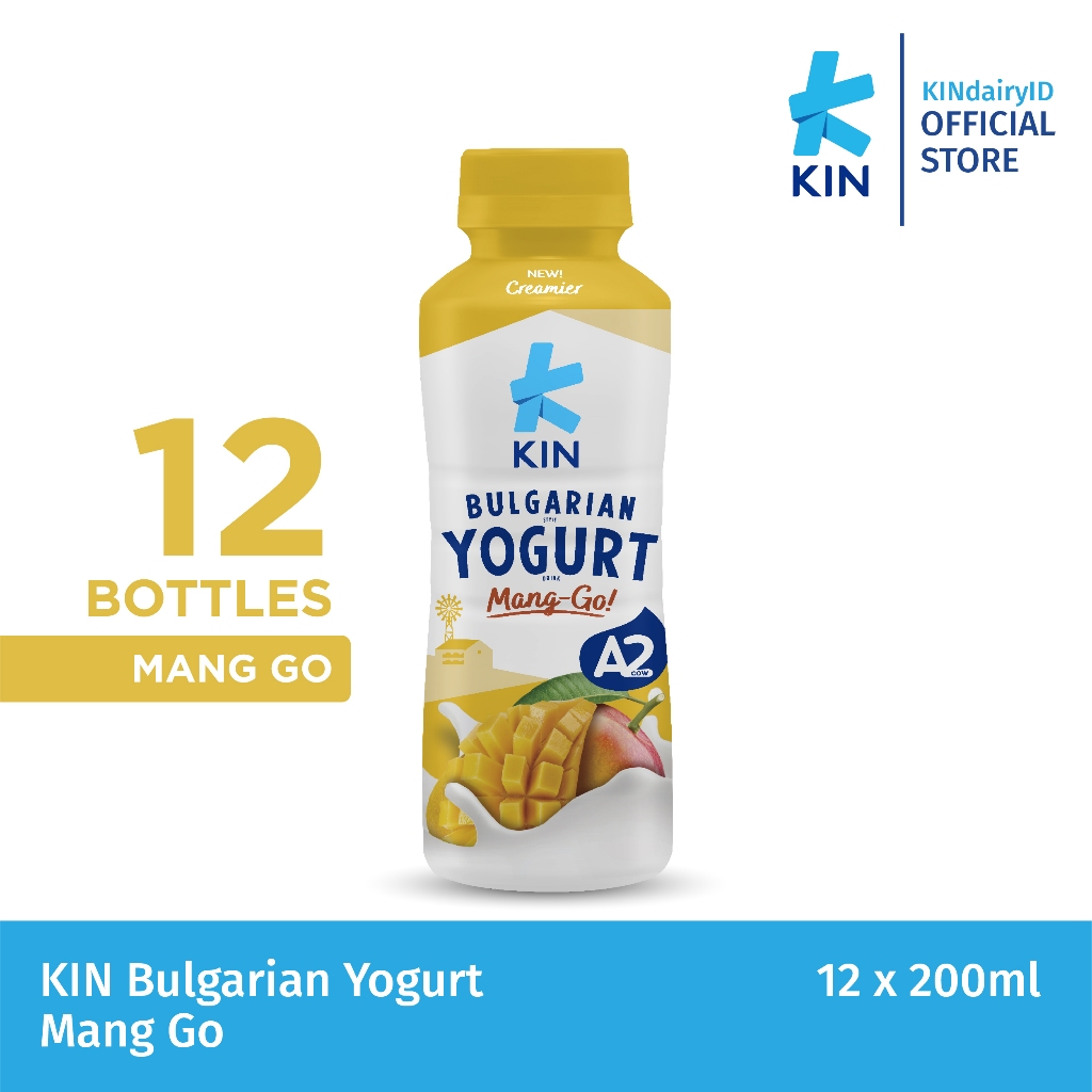 Jual KIN Bulgarian Yogurt Manggo 12x200 ml | Shopee Indonesia