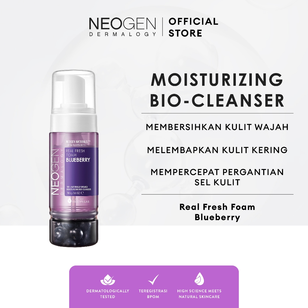 Jual NEOGEN DERMALOGY Real Fresh Foam Blueberry - Facial Wash | Shopee ...