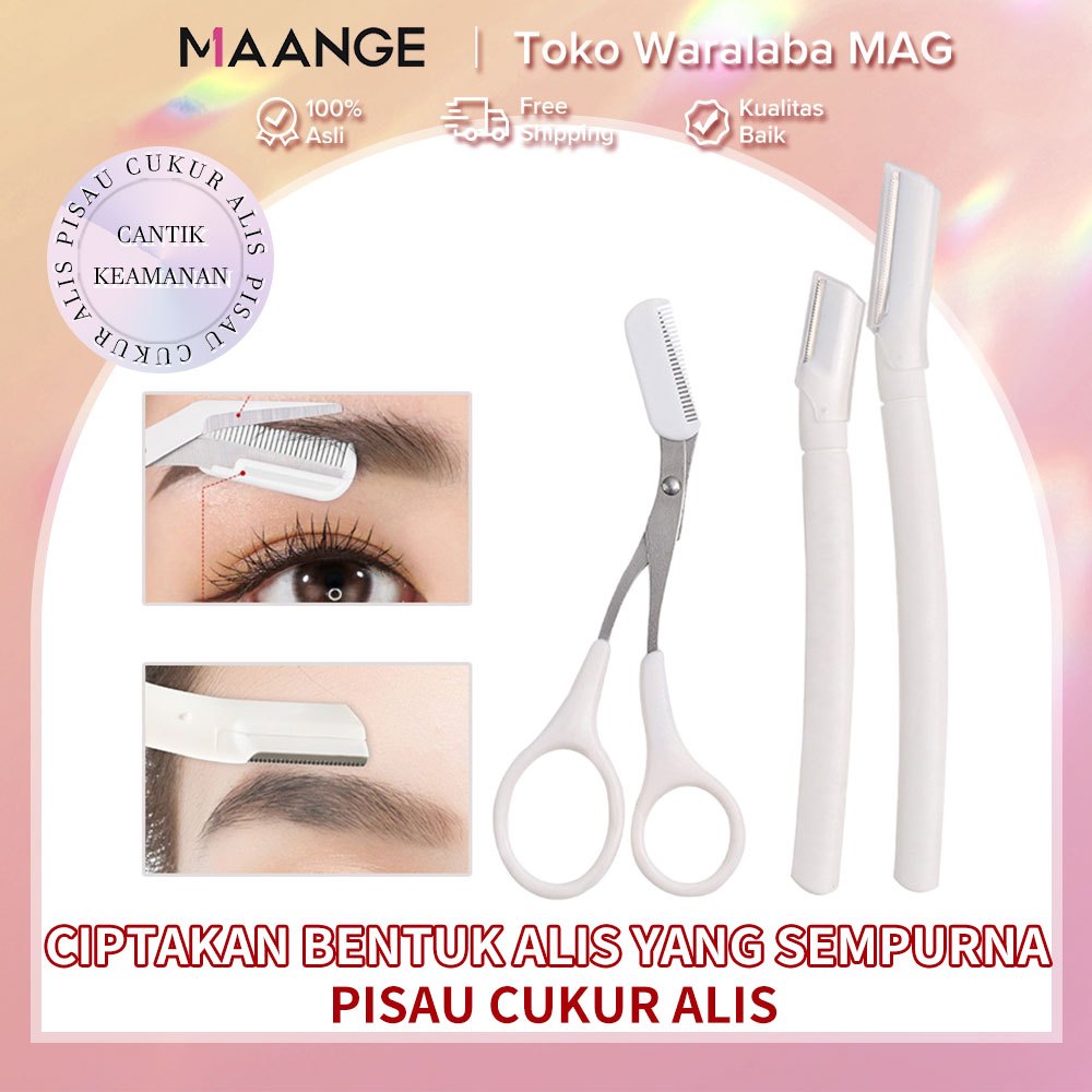 Jual MAANGE 4PCS/SET Gunting Alis / Pisau Alis / Cukur Alis / Gunting ...