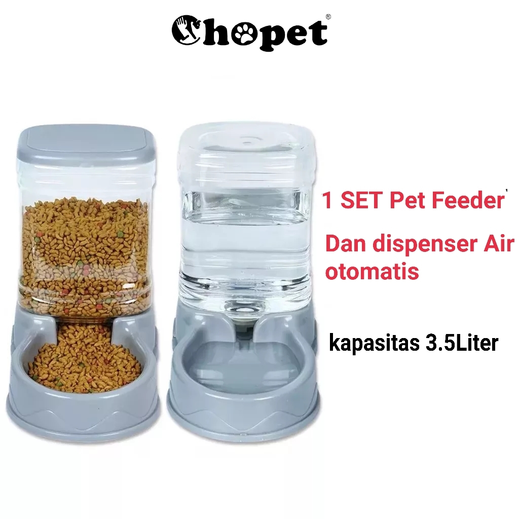 Jual Chopet 1 SET Harga Paket Tempat Makan Minum Otomatis 3.5 Liter Pet ...