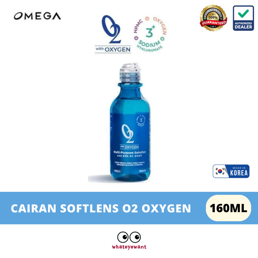 Jual O2 Oxygen 160ML New Formula Cairan Softlens | Shopee Indonesia