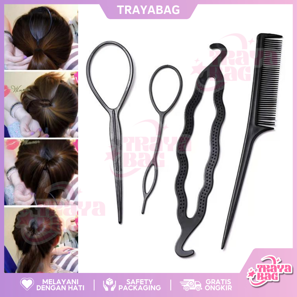 Jual Alat styling / Set Sisir dan Style Rambut / 4 in 1 RIK F105 Alat ...