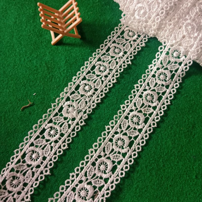 Jual renda jiper motif tengah harga per meter | Shopee Indonesia