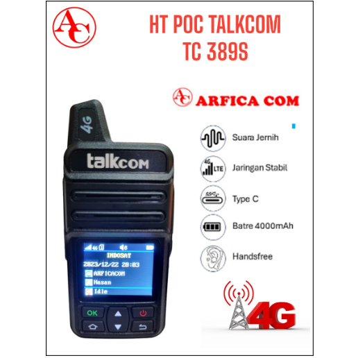 Jual HT PoC Talkcom TC389S 4G Free Platform PoC Global permanen TC 389S ...