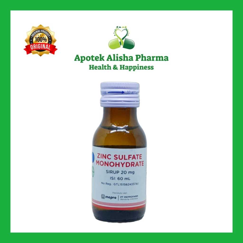 Jual Zinc Sirup 60ml - Zink Sufate Syrup Diare Anak Pengganti Cairan ...