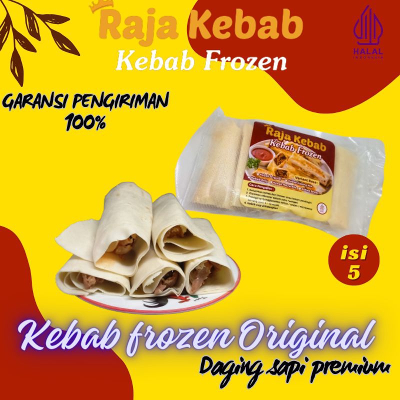 Jual Kebab Frozen Original Plastik Isi 5 daging sapi premium RAJA KEBAB ...
