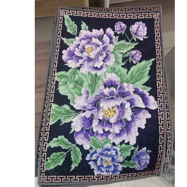 Jual ELVO KESET BUNGA POLYESTER KLASIK DAN ELEGAN 40 X 60 CM ,ANTI SLIP ...