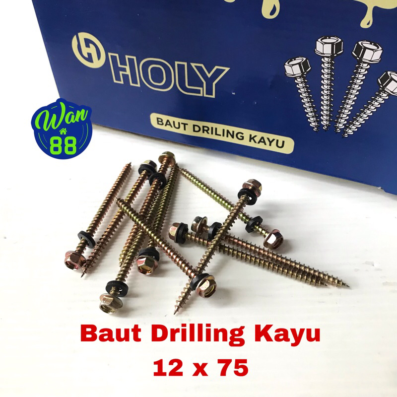 Jual Baut Drilling Kayu 12 x 75 Holy harga per 1 pc | Shopee Indonesia