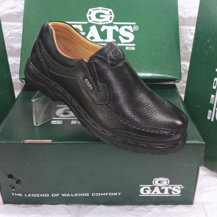 Jual Sepatu Formal Pria Sepatu Kulit Gats LB 5002 - Black | Shopee ...