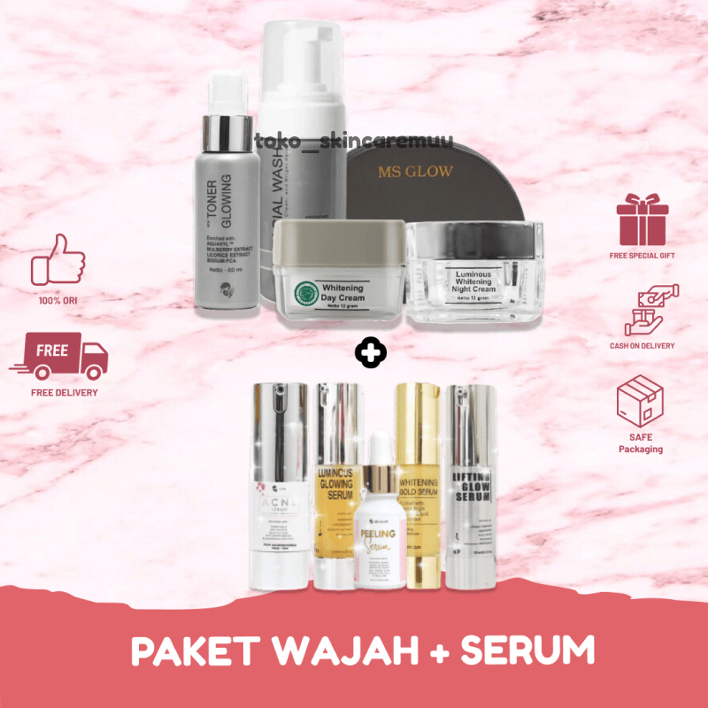 Jual PAKET WAJAH + SERUM - paket whitening paket acne paket luminous paket ultimate paket dna ...