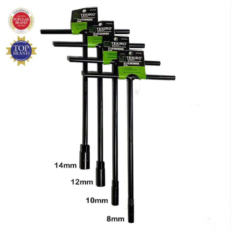 Jual kunci T Tekiro / Paket 3pc Kunci Sock T ukuran 8-10-12-14mm / Kunci T Tekiro | Shopee Indonesia
