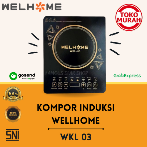 Jual Kompor Induksi/Induction Cooker WELLHOME WKL 03 600 Watt | Shopee Indonesia