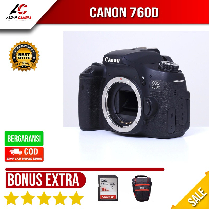 Jual Kamera Canon 760D Body Only Bekas Mulus Like New / Wifi ...