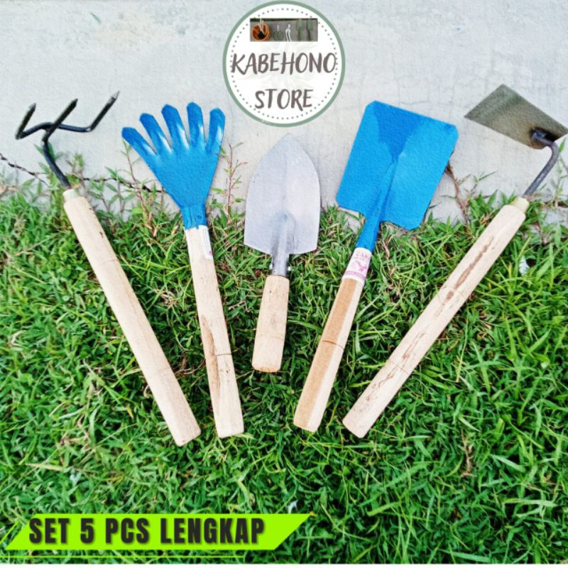 Jual Satu Set Alat Berkebun 5 pcs Lengkap Termurah / Cangkul Mini ...