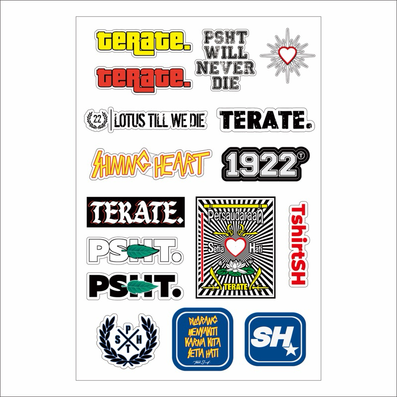 Jual Tshirt SH - Stiker PSHT Premium Cutting Tidak Perlu Potong Isi 16 ...
