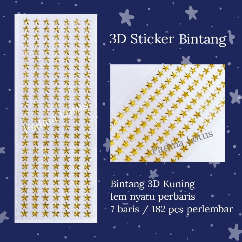 Jual Sticker Bintang 3D timbul DIY star reward crystal | Shopee Indonesia