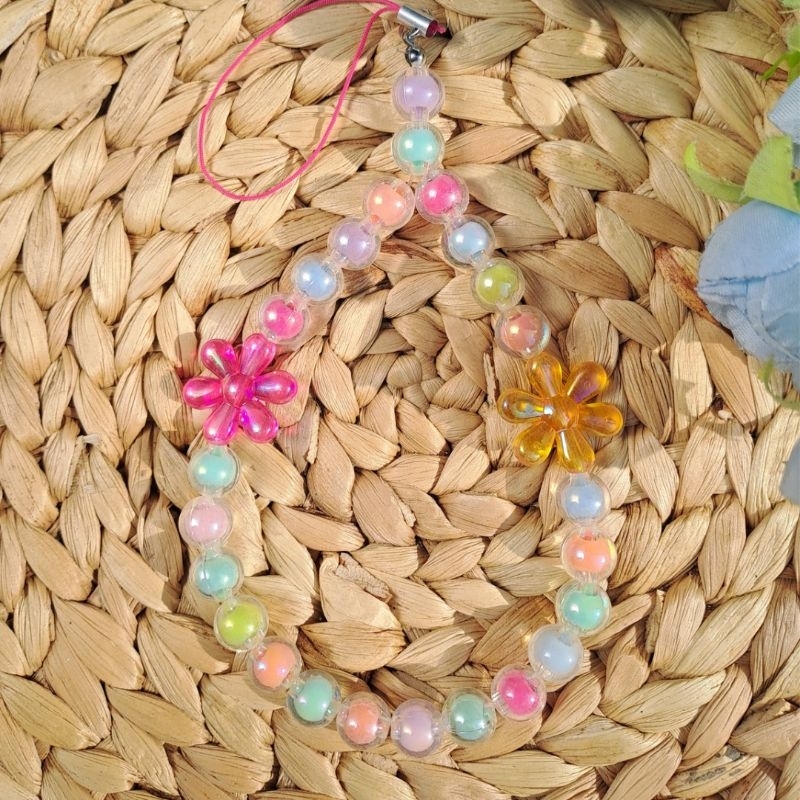 Jual tali HP manik manik Gantungan HP Aesthetic gantungan HP manik ...