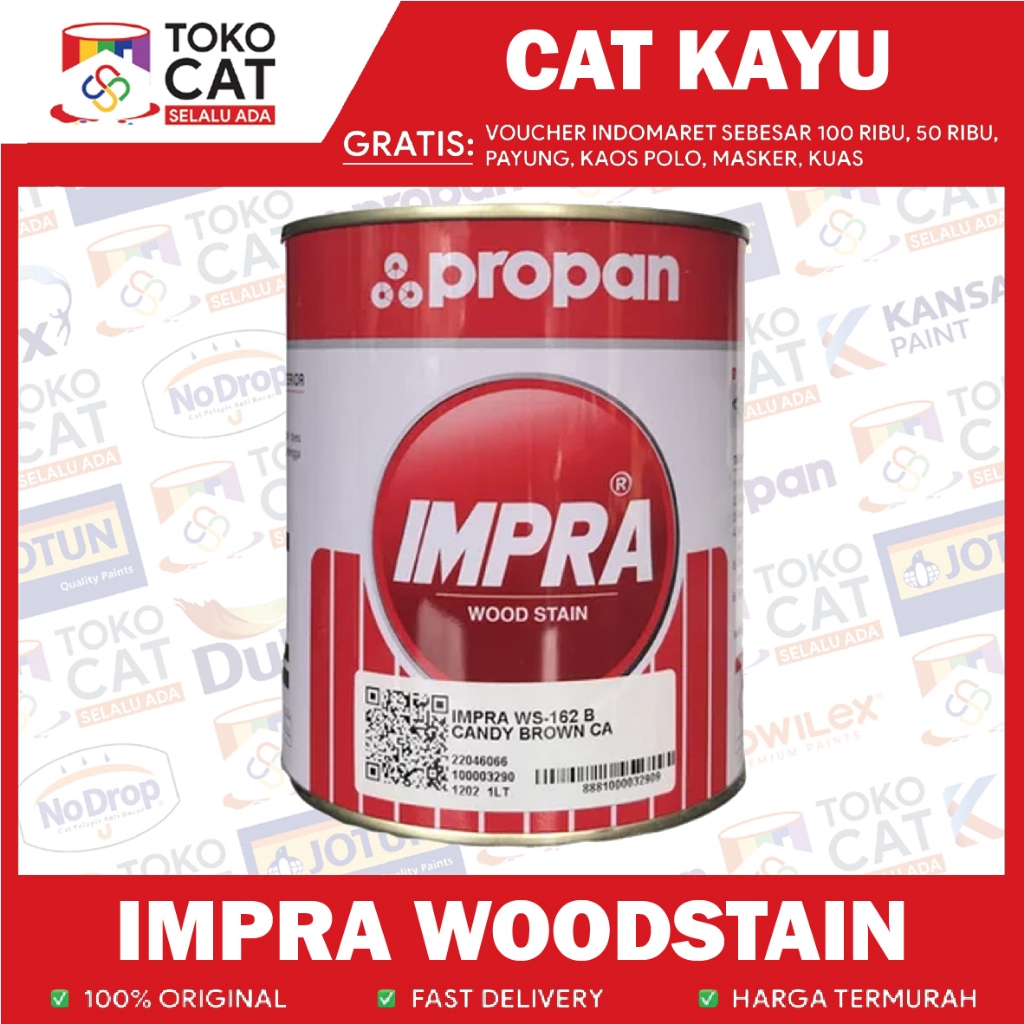 Jual CAT KAYU MELAMINE | IMPRA WOODSTAIN WS162 WARNA MUDA 1 L | KEMASAN ...