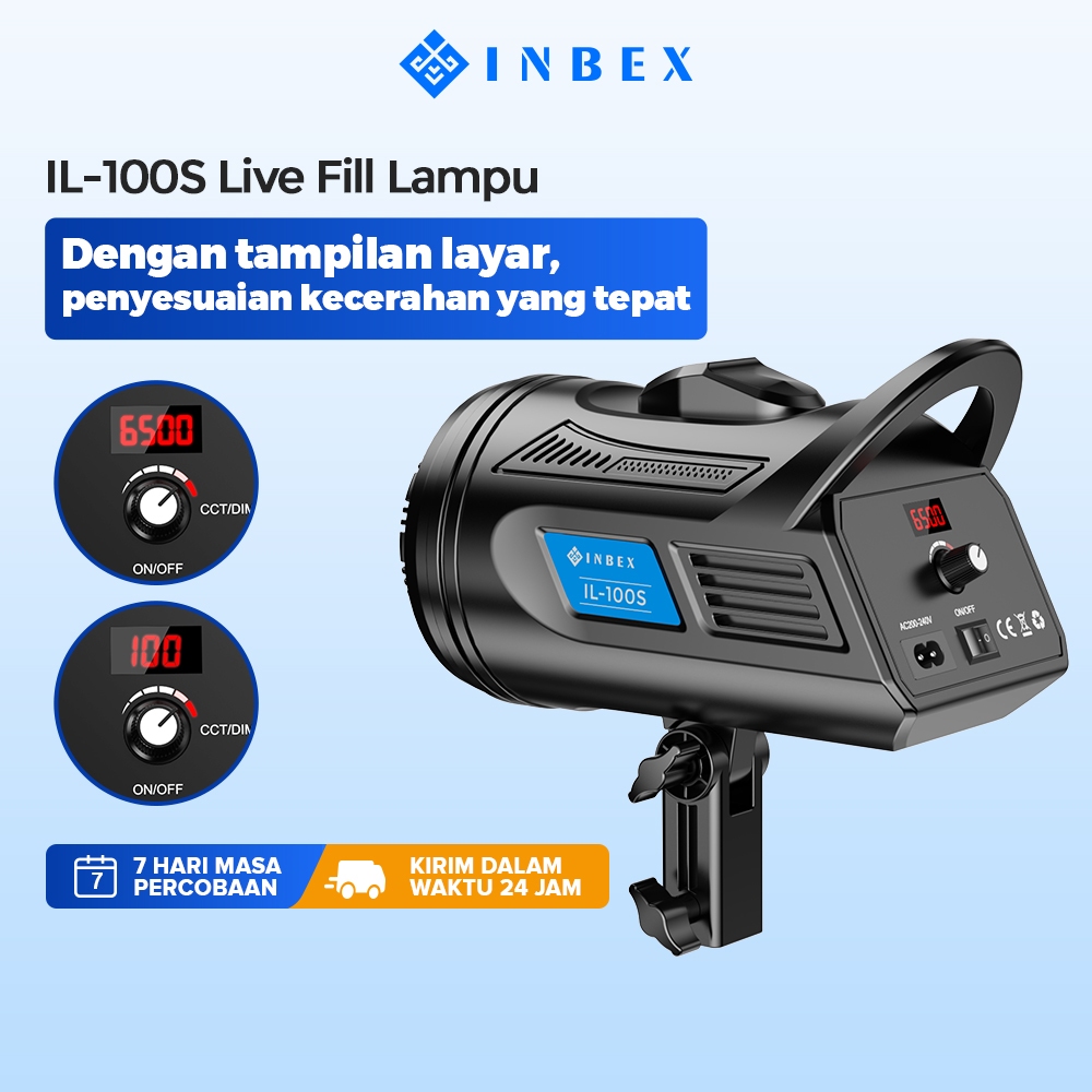 Jual INBEX IL-100A LED Video Lighting Studio Daylight CRI 95 Lampu Foto ...