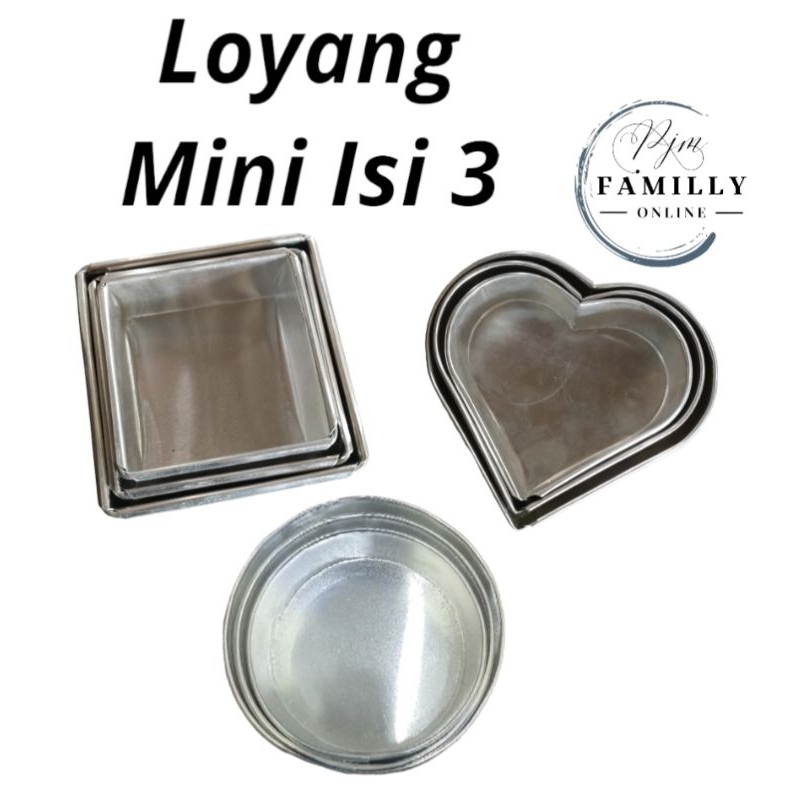 Jual Loyang Bolu KOTAK MINI BULAT MINI LOVE MINI , 9x9x4cm, 10x10x4cm ...