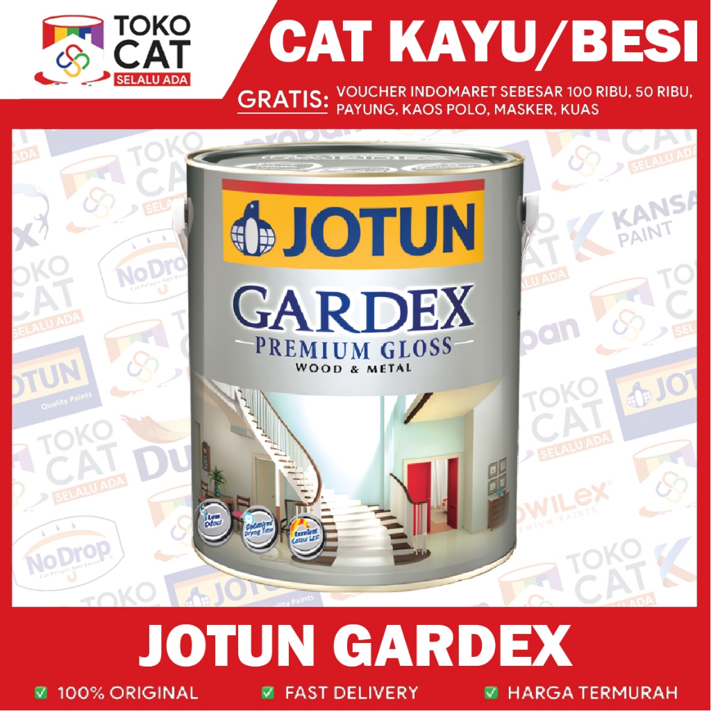 Jual CAT KAYU DAN BESI | JOTUN GARDEX PREMIUM GLOSS WARNA PUTIH 1 L ...