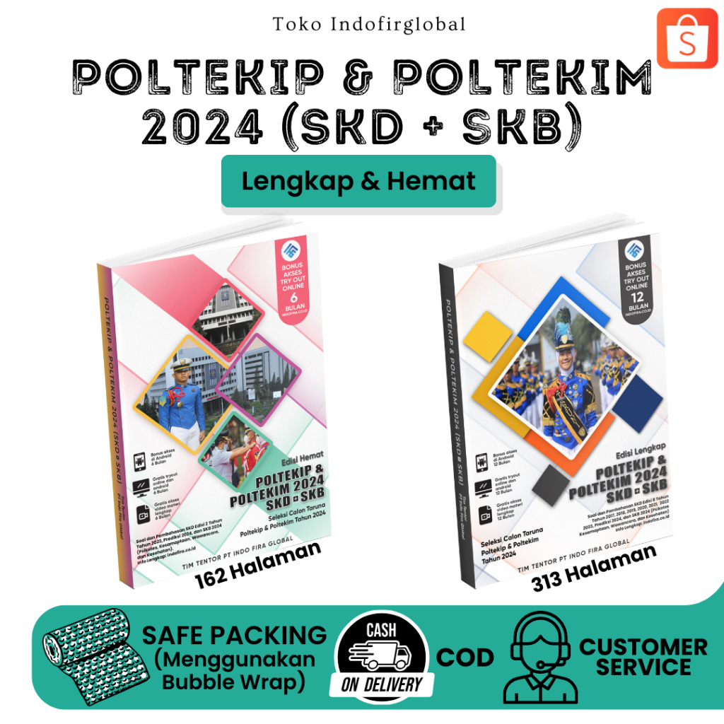 Jual BUKU BARU POLTEKIP & POLTEKIM 2024 [SKD + SKB] (Edisi Lengkap dan ...