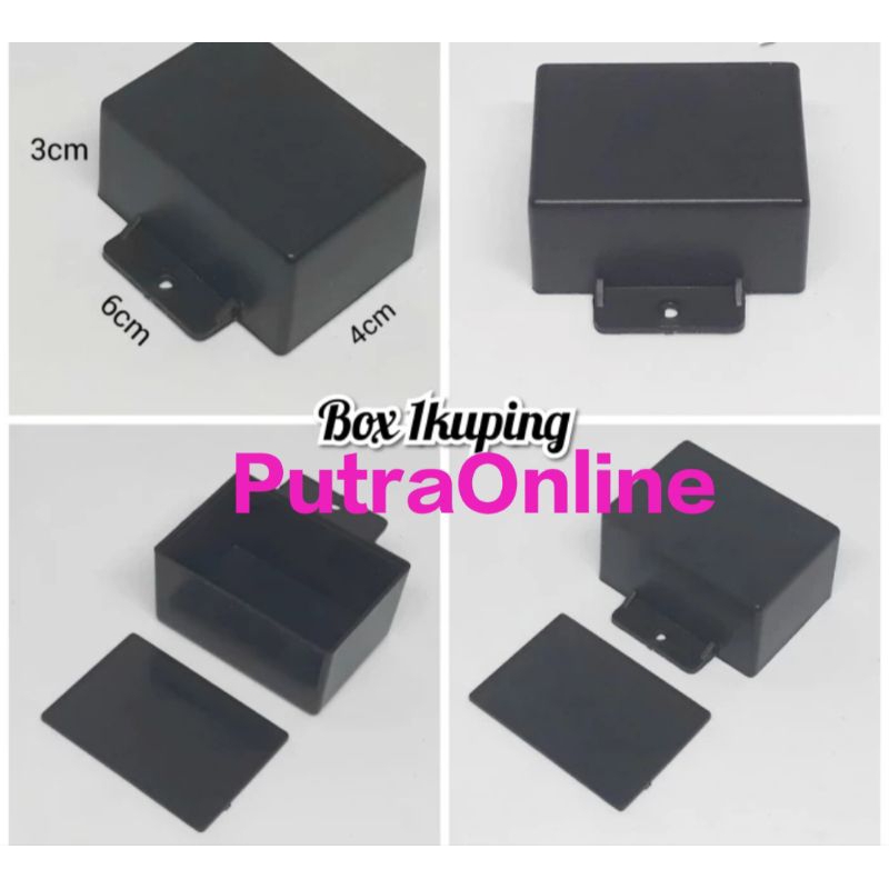 Jual BOX 1 kuping + Tutup Box Plastik Box Elektronik Box 1kuping ...
