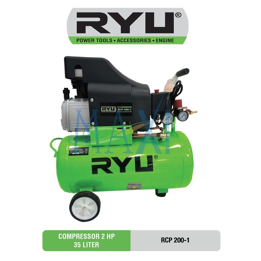 Jual RYU Kompresor angin 2 HP 35 Liter - RCP 200-1 | Shopee Indonesia
