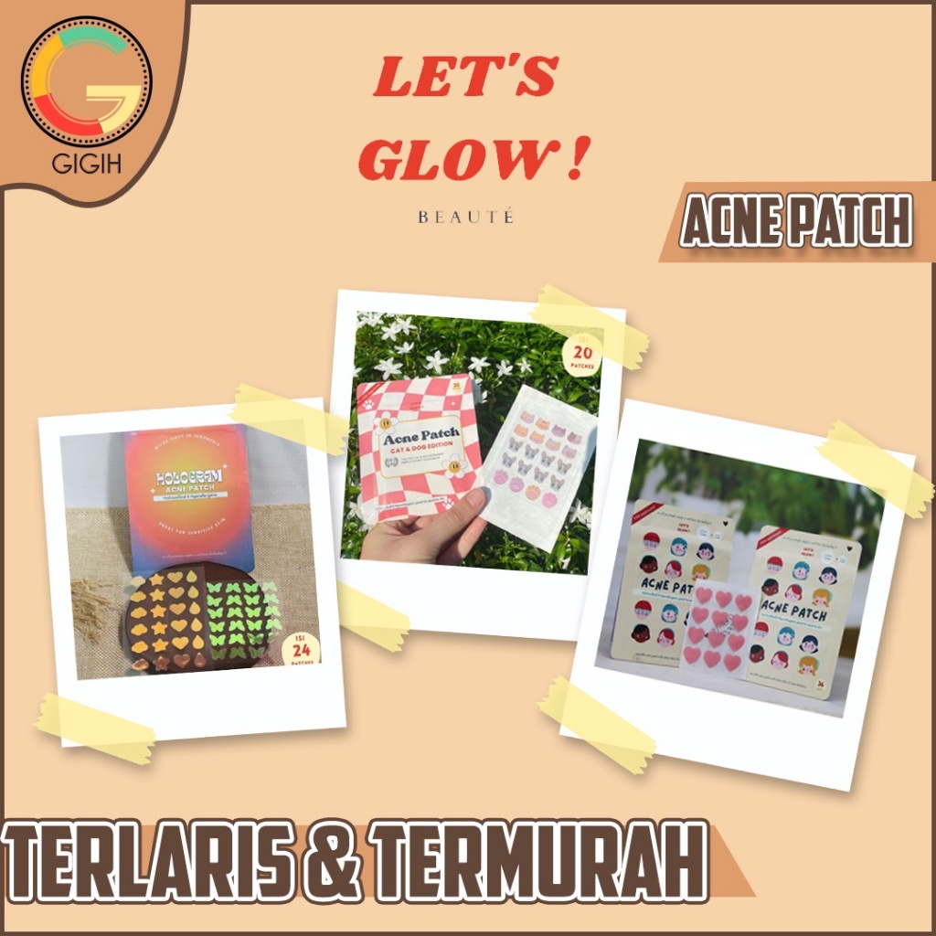 Jual LET'S GLOW ACNE PATCH SERIES ( ACNE PATCH HOLO ISI 24 / ACNE PATCH ...