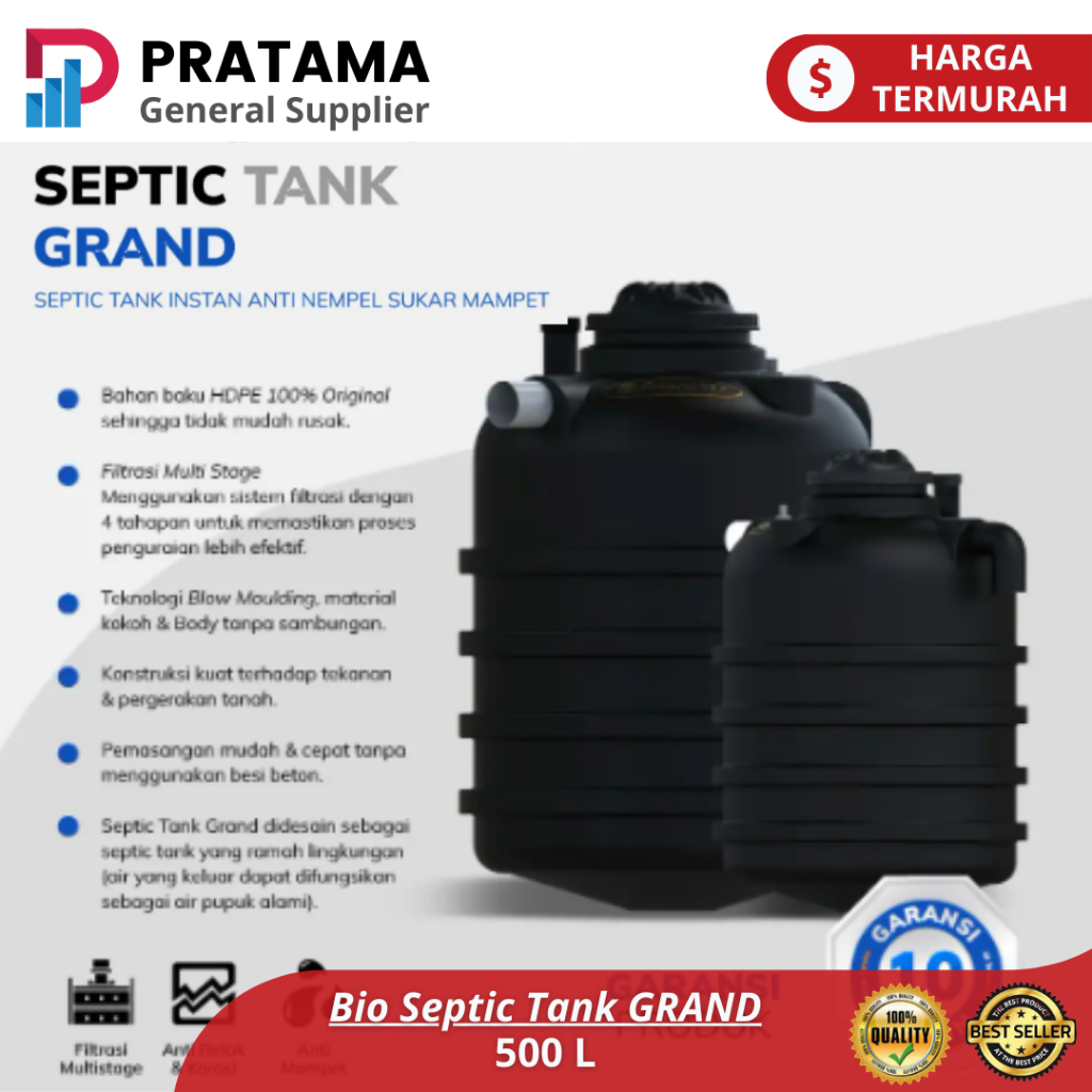 Jual Bio Tank Bio Septic Tank Filter 500 Liter Grand 500 Garansi 10 ...