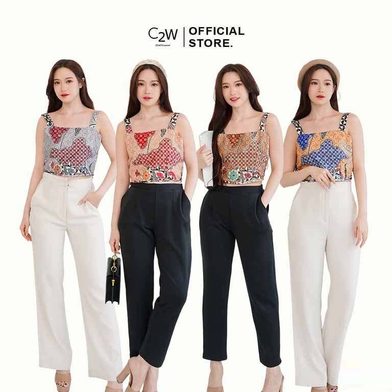 Jual C2W Clothtowear korset crop Batik Wanita All Size Satin Women's ...