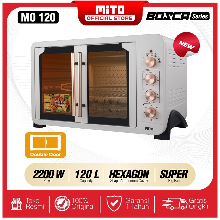 Jual Oven Mito MO 120 Bosca Series 120 L Double Door 2 Pintu Hexagon ...