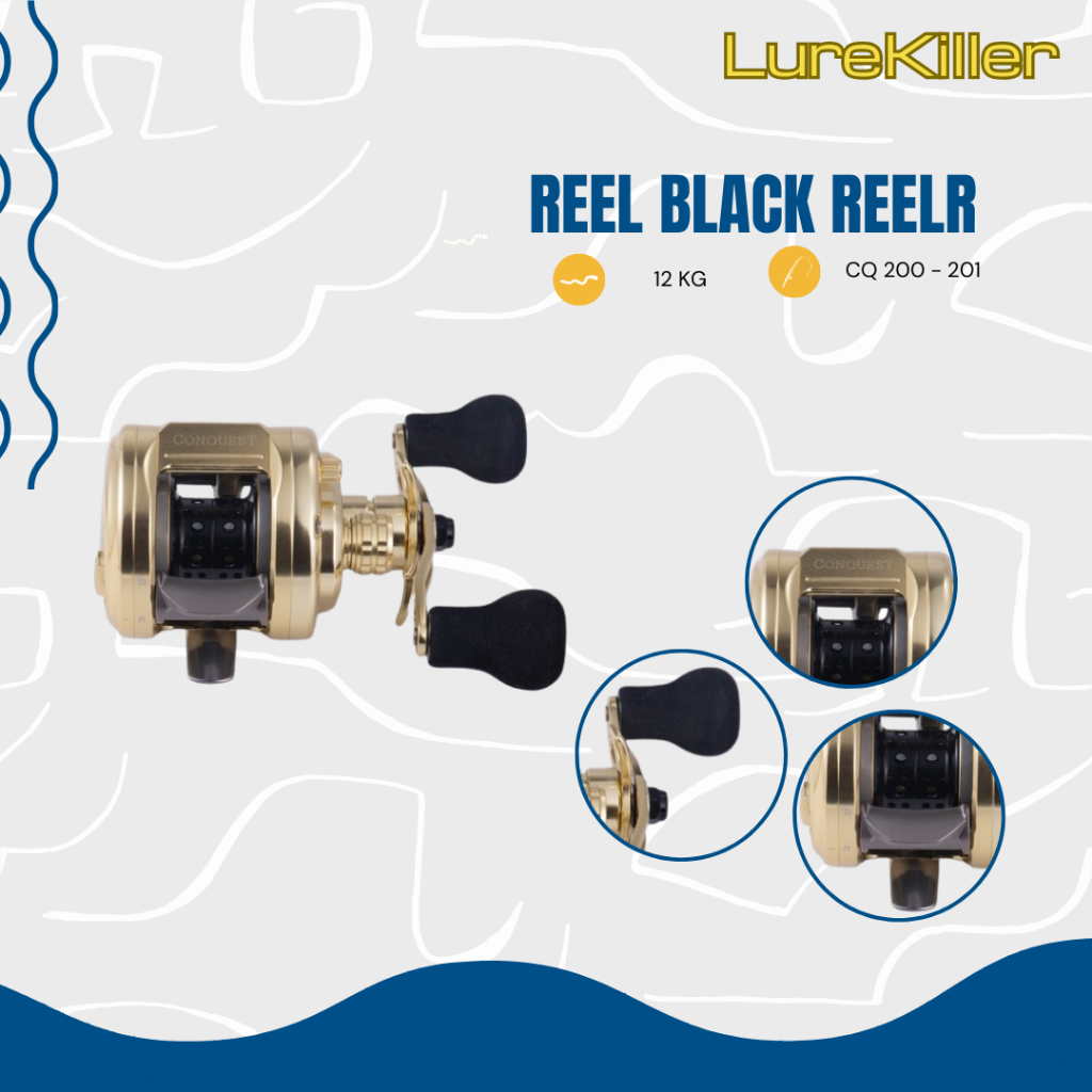 Jual (Kanan/Kiri) LureKiller Black Rider Reel Pancing CQ200/CQ201 Reel ...
